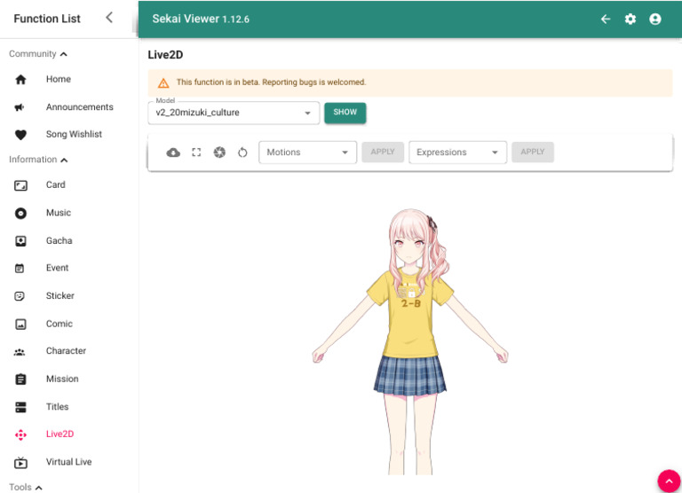 Sekai Viewer: Live2D Model Access | PDF