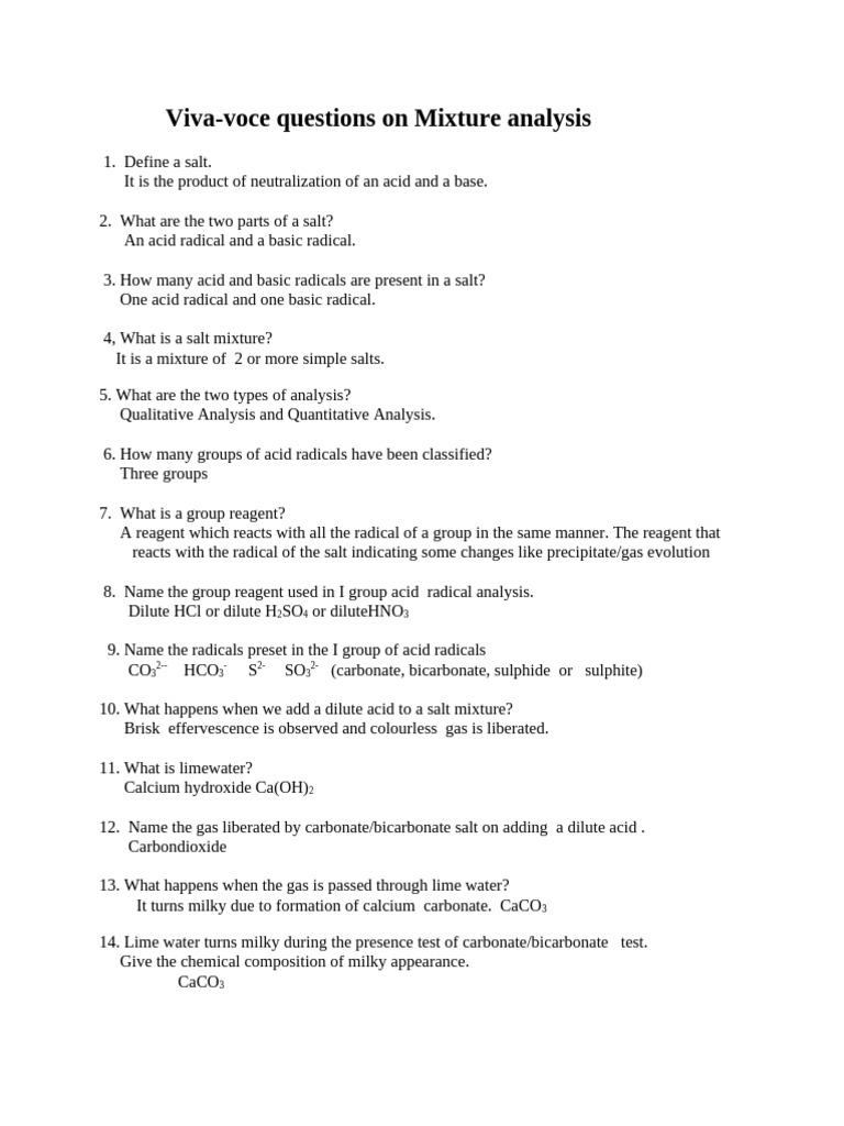 Identifying Borate Radical in Mixture Analysis | PDF | Precipitation ...