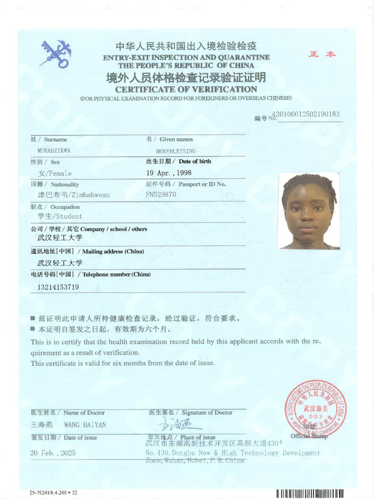 Medical Form | PDF