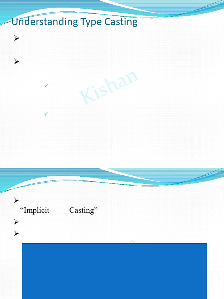 5 Aug 2022 Typecasting | PDF