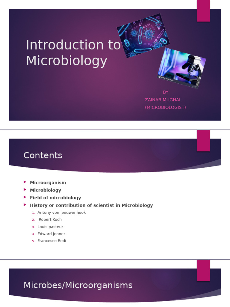 Microbiology Introduction | PDF | Microbiology | Bacteria