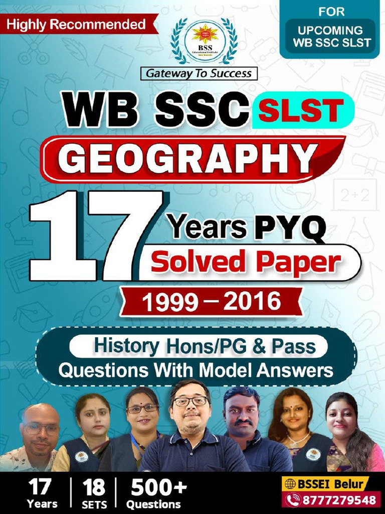 SLST Geography 17 Years PYQ 1 | PDF