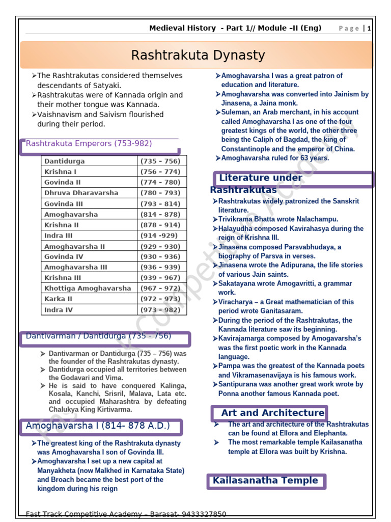 Rashtrakuta Dynast Final | PDF