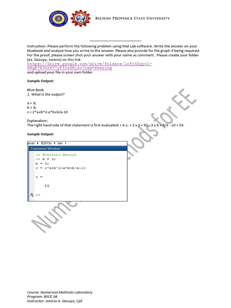 Laboratory Exercise 1 (BSCE) | PDF | Computing | Computer Programming