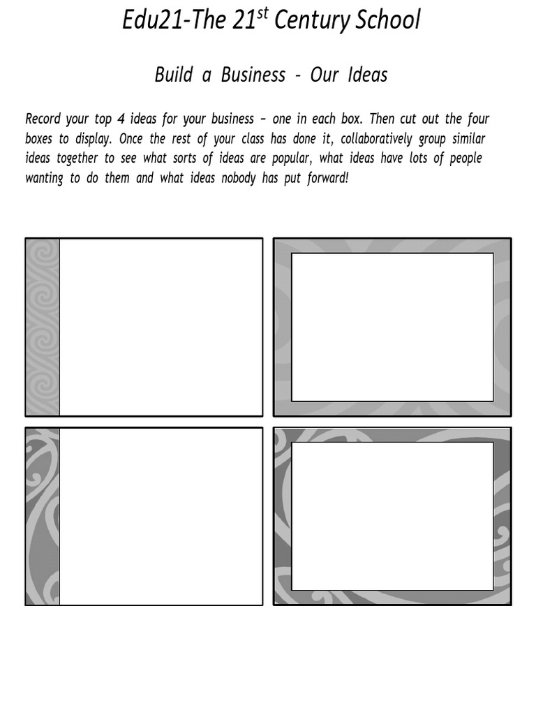 Our Ideas - Build A Business Pack | PDF