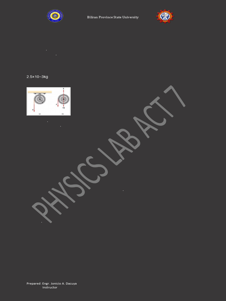 Laboratory Activity 7 | PDF | Torque | Kinetic Energy