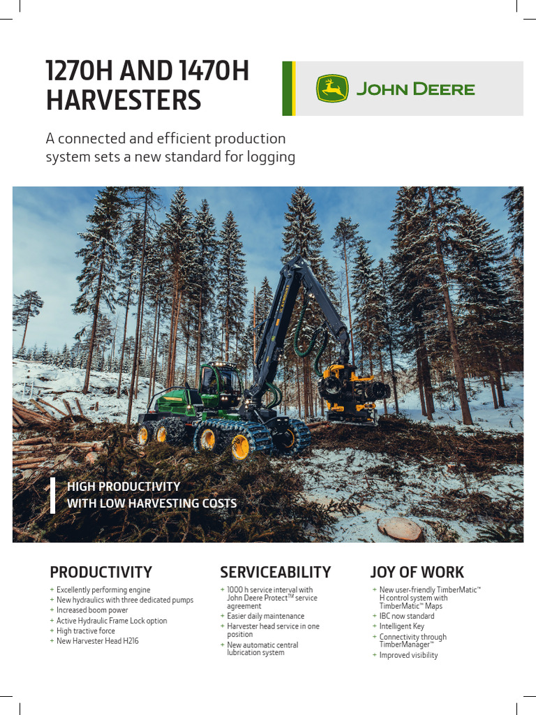1270H and 1470H Harvesters | PDF | Engines | Vehicle Technology