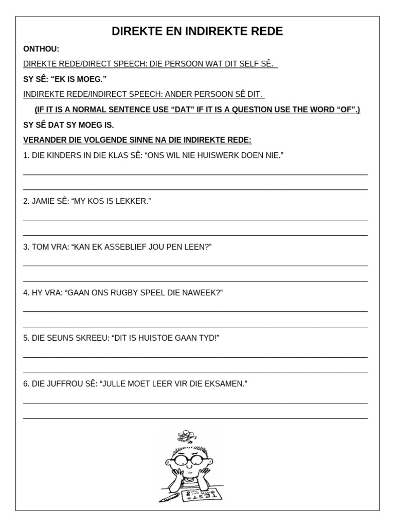 Direkte en Indirekte Rede | PDF