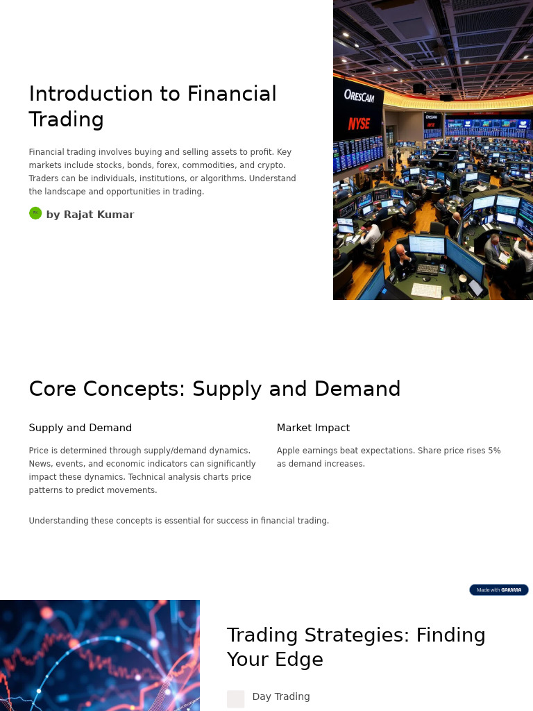 Introduction To Financial Trading | PDF | Technical Analysis | Day Trading
