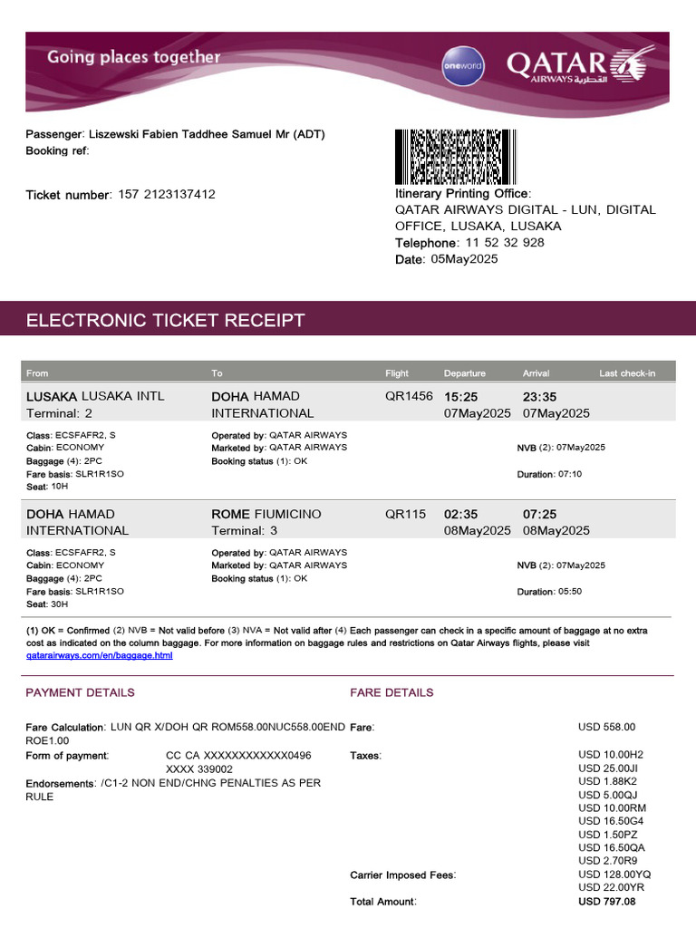 Your Electronic Receipt | PDF