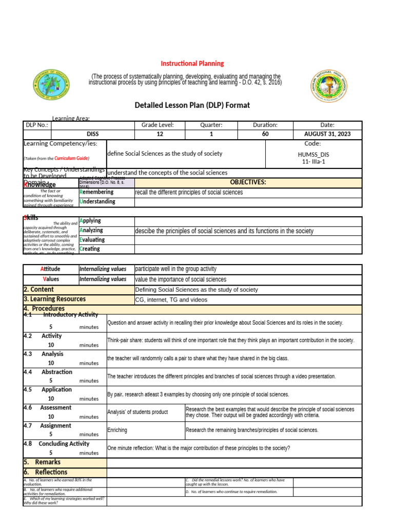DISS DLP | PDF | Learning | Social Sciences