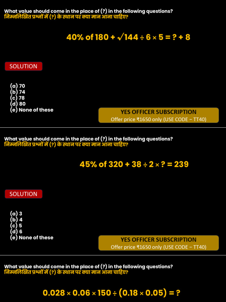 Math Problem Solutions and Offers | PDF