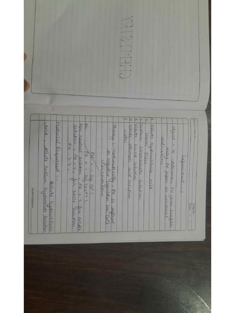 Chemistry Practical | PDF