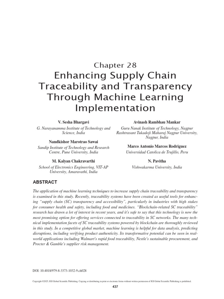 Enhancing Supply Chain Traceability and Transparen | PDF | Machine ...