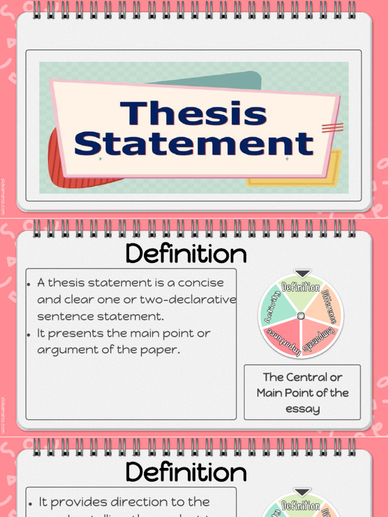 Lesson 3. Thesis Statements | PDF | Evidence | Argument
