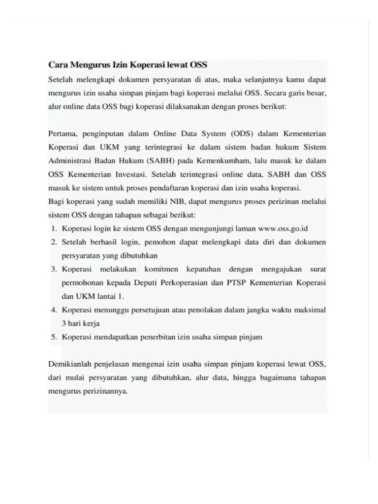 Syarat Perizinan NIB | PDF
