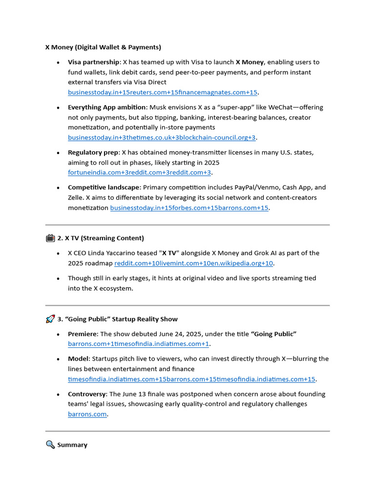 X Money (Digital Wallet & Payments) | PDF
