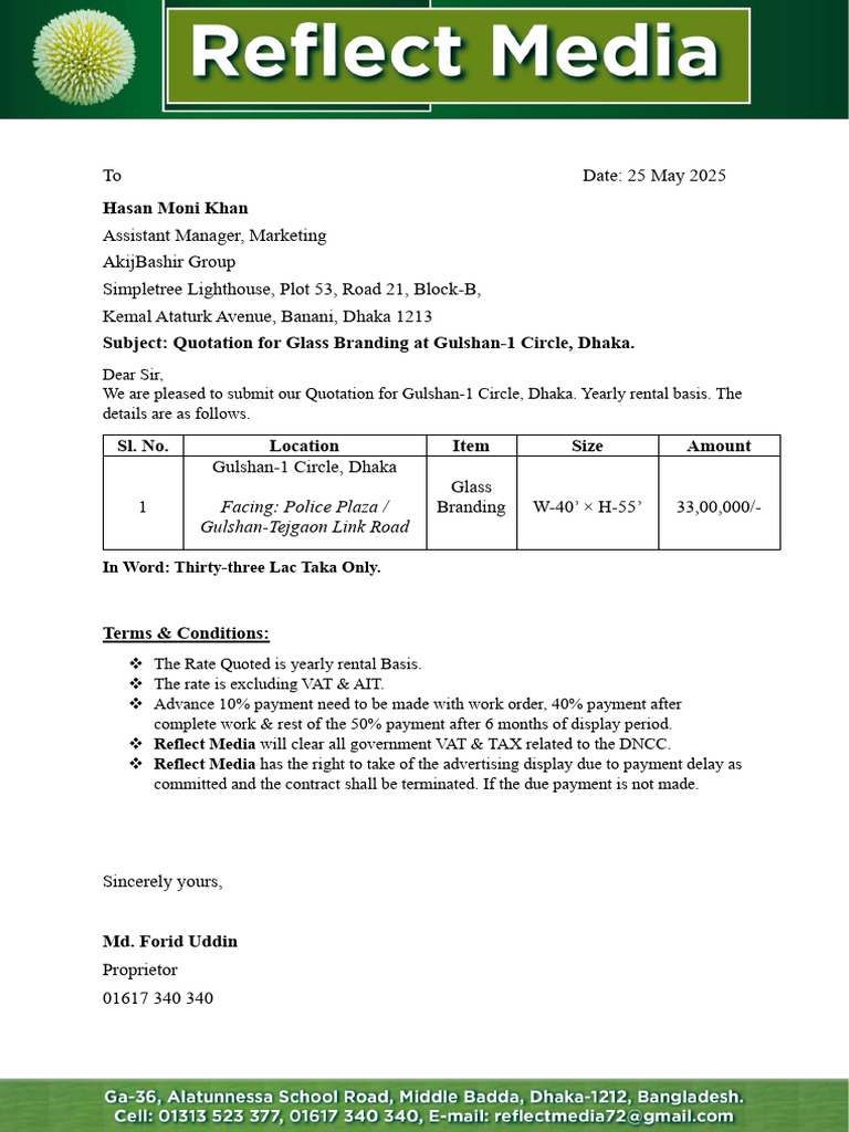 G-1 Glass Proposal | PDF