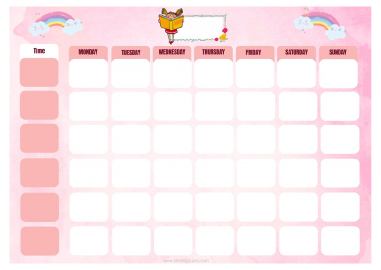Daily Schedule for Activities and Routine | PDF