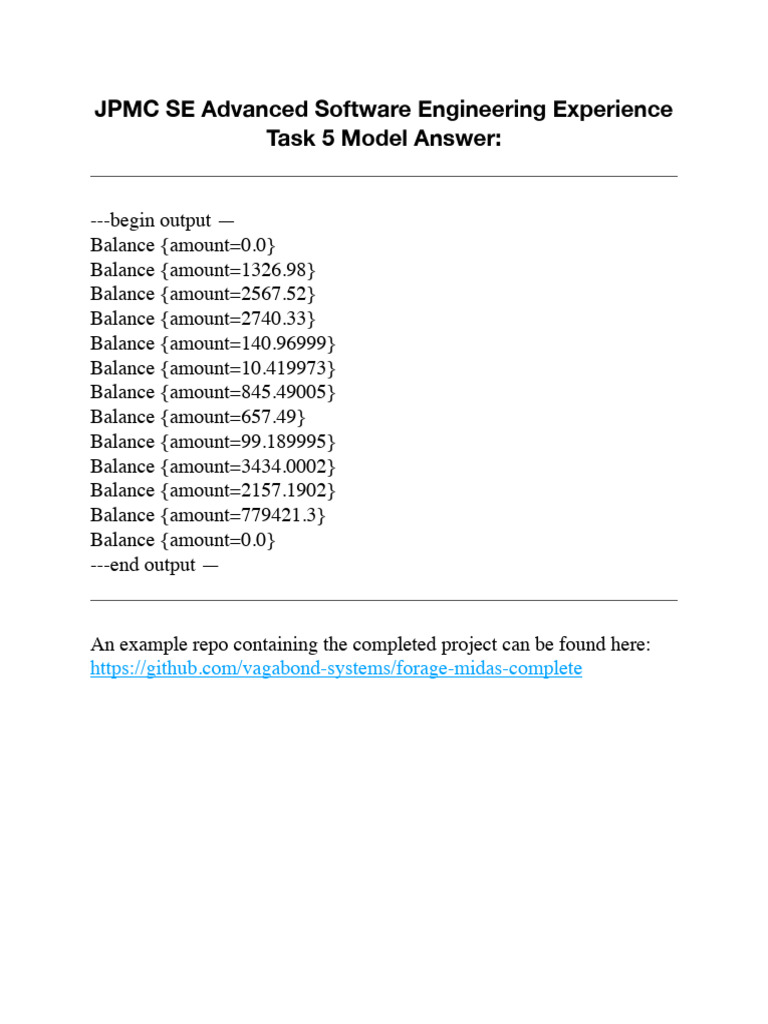 Midas Task 5 Example Answer | PDF