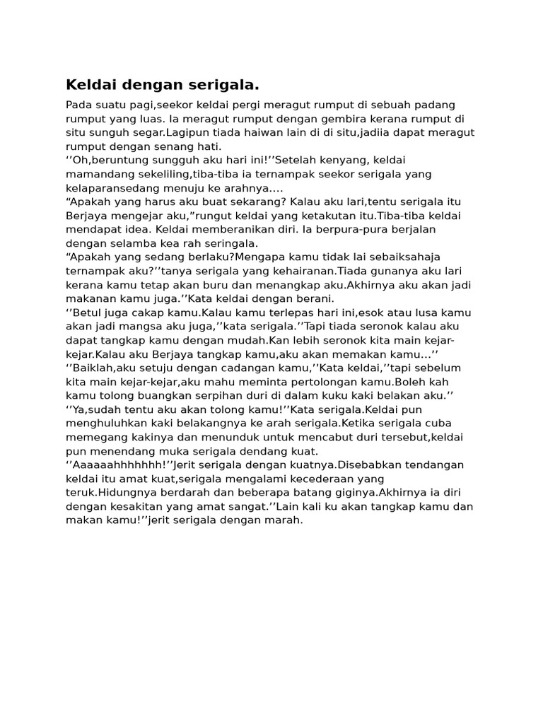 Keldai Cerdik Menghadapi Serigala | PDF