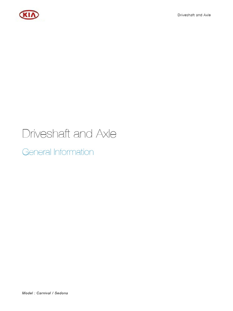06-Driveshaft and Axle | PDF | Axle | Vehicle Technology