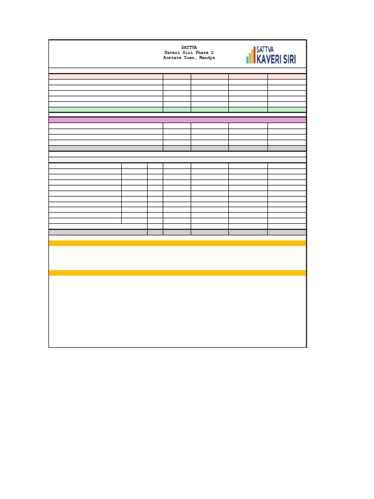 Kaveri Siri Phase 2 Cost Sheet | PDF | Taxes | Government Finances