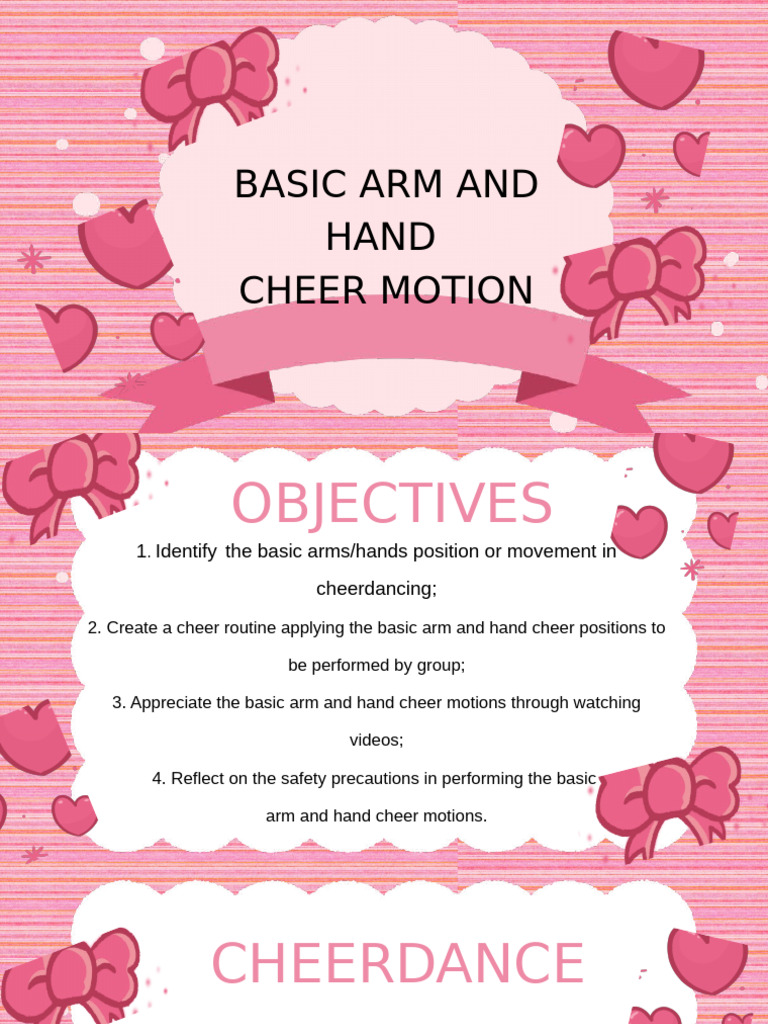 Basic Cheer Motions and Safety Guide | PDF | Cheerleading | Dances