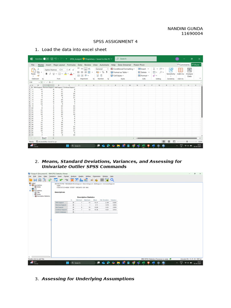 SPSS Assignment 4 | PDF