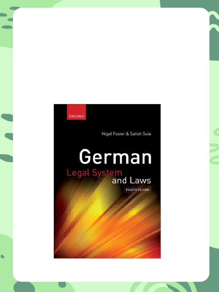 (Ebook PDF) German Legal System and Laws 4th Edition Download | PDF ...