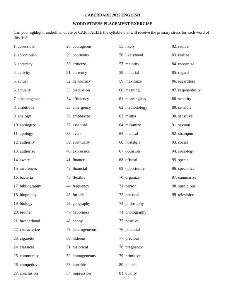 2 Aberdare 2025 English Exs Stress | PDF | Chess Openings | Chess