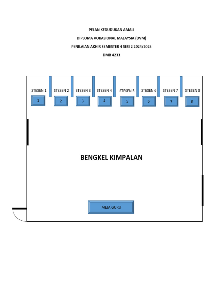 Pelan Kedudukan Amali 2 DVM | PDF