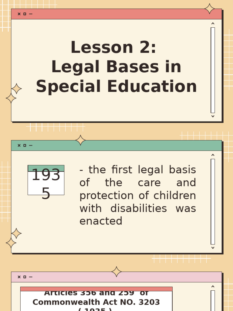 Legal Bases in Special Education | PDF | Diseases And Disorders