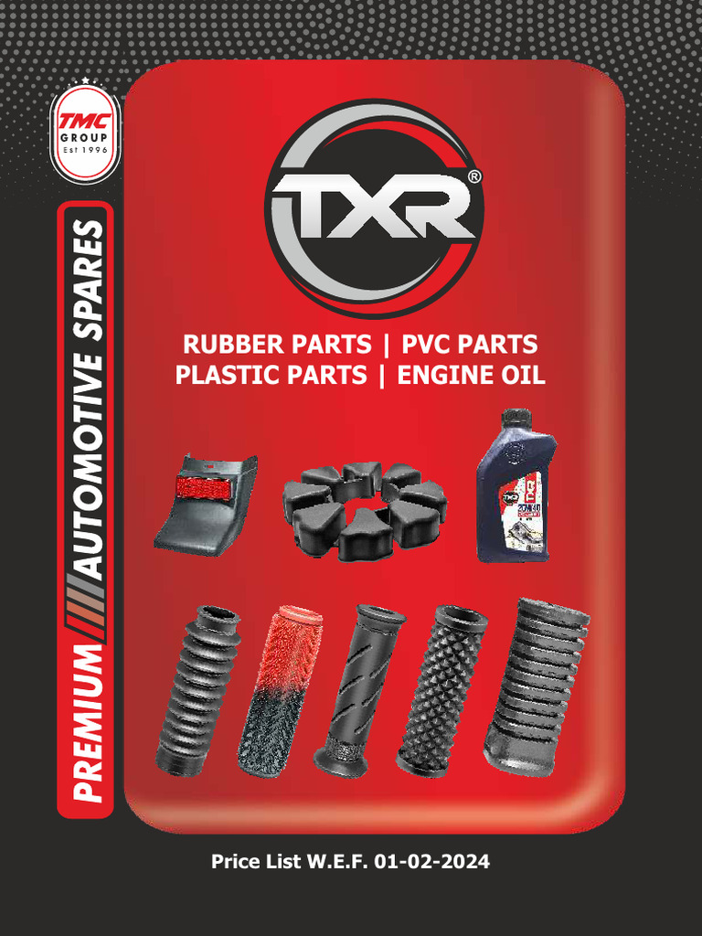 TXR Price List New | PDF | Pipe (Fluid Conveyance) | Natural Rubber