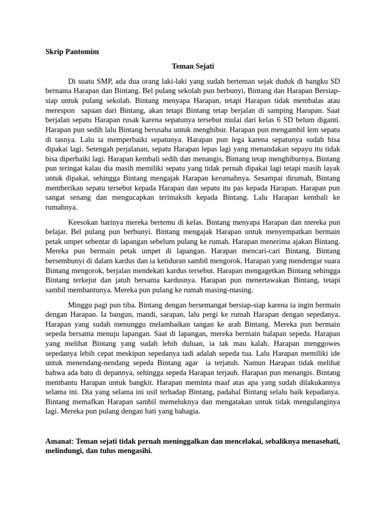 Skrip Pantomim | PDF