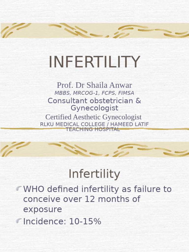 Infertility (Shaila Anwar) 09.10.2023 | PDF | Infertility | Reproduction