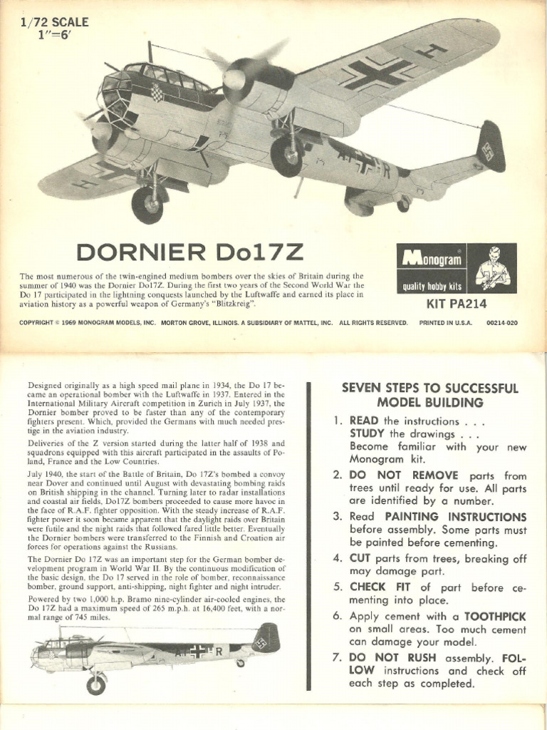 Monogram Dornier Do 17z | PDF