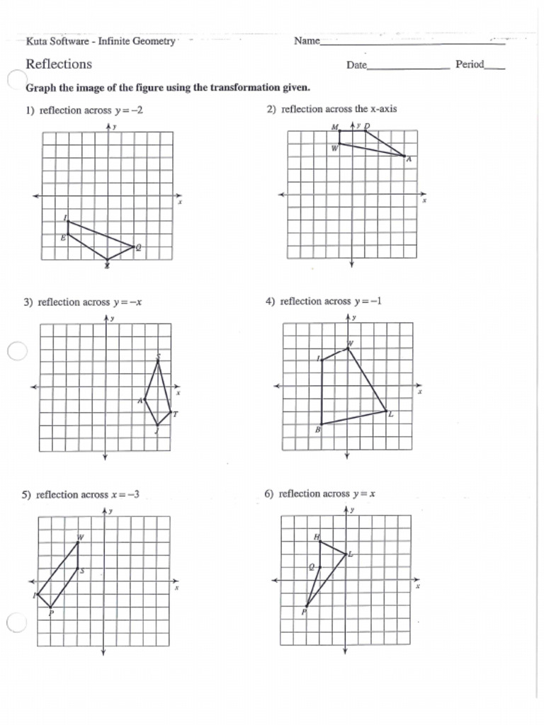 Reflections Worksheet | PDF