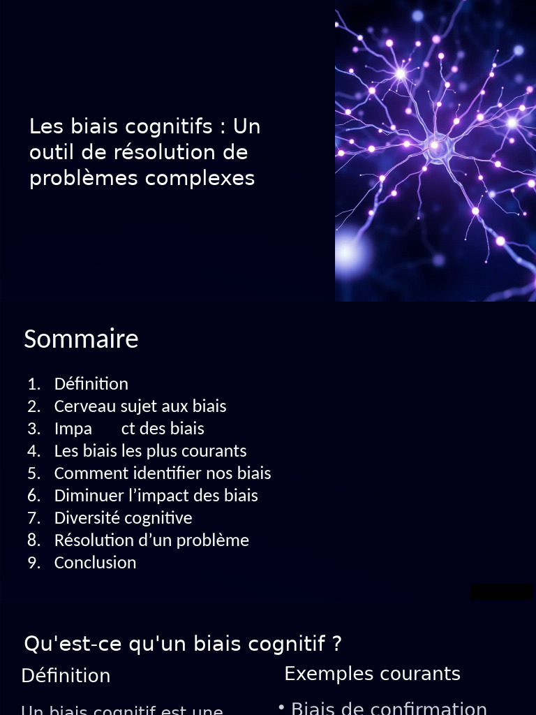 Biais cognitifs et prise de décision | PDF | Neuroscience | Sciences ...