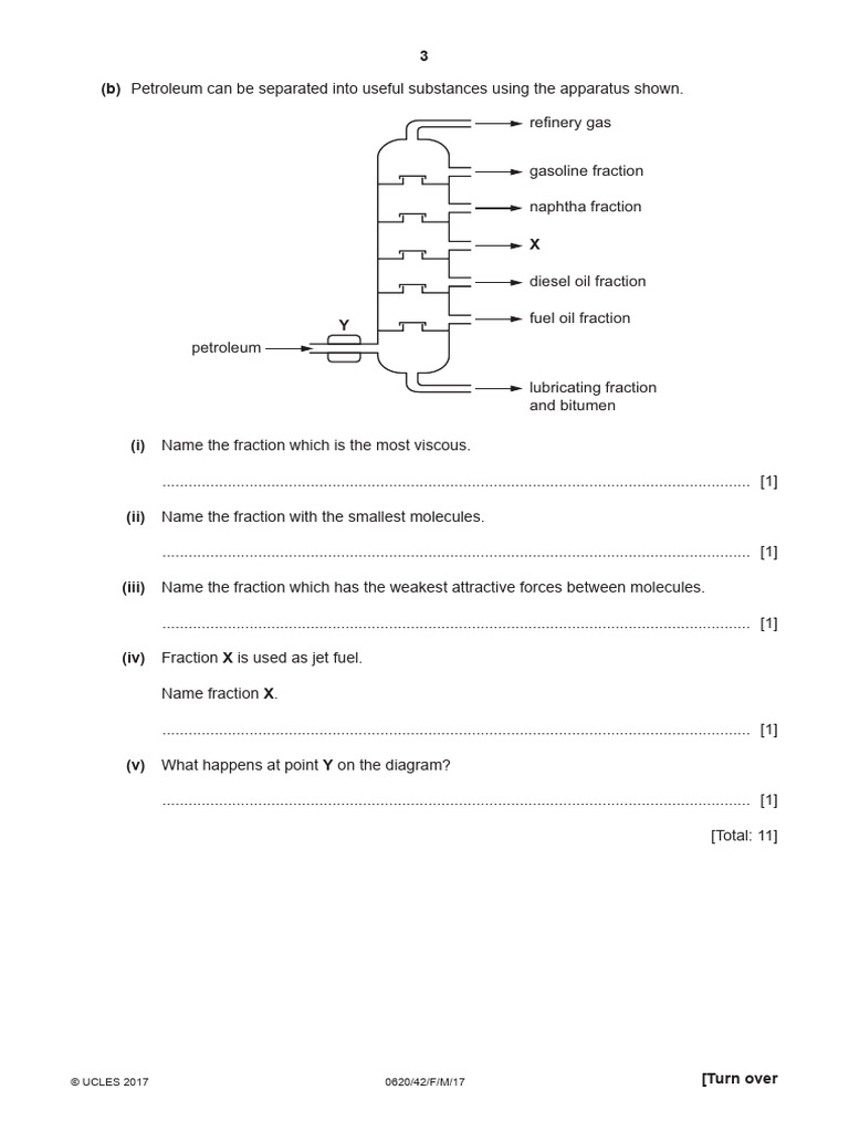 Petroleum Fraction Separation Quiz | PDF | Petroleum | Oil Refinery