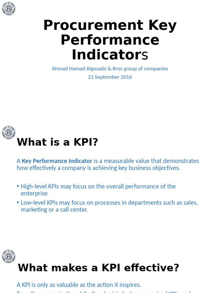 Building Procurement Key Performance Indicators | PDF