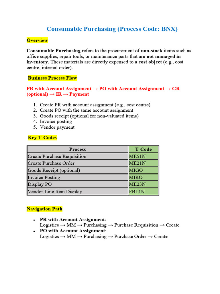 Consumables Purchasing Process | PDF | Invoice | Logistics