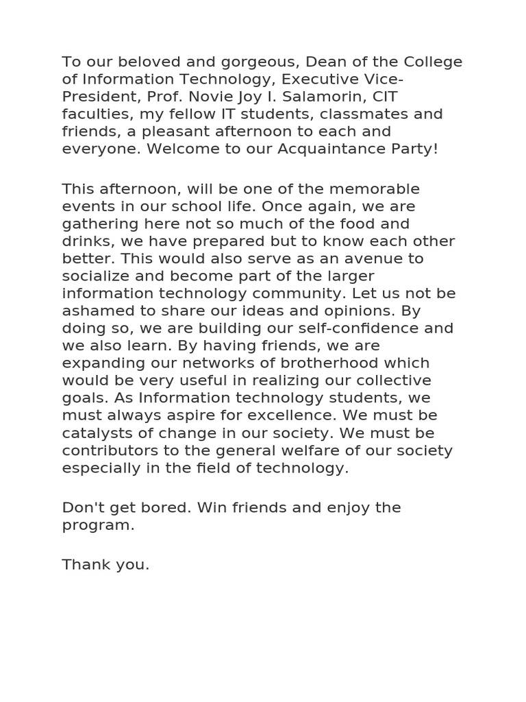 Opening Remarks | PDF