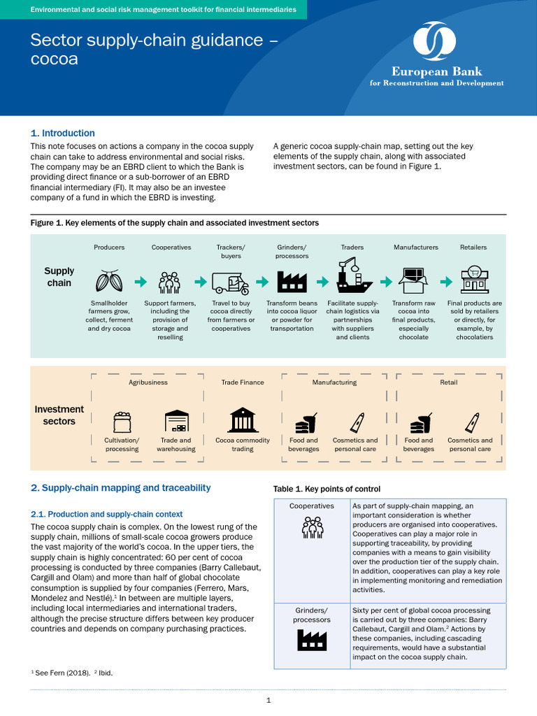 Cocoa Sector Supply Chain Guidance | PDF | Cocoa Bean | Supply Chain
