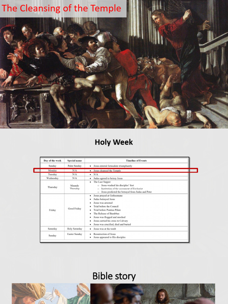 Jesus Cleanses The Temple | PDF | Jesus | Second Temple