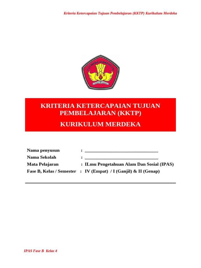 KKTP Kurikulum Merdeka | PDF