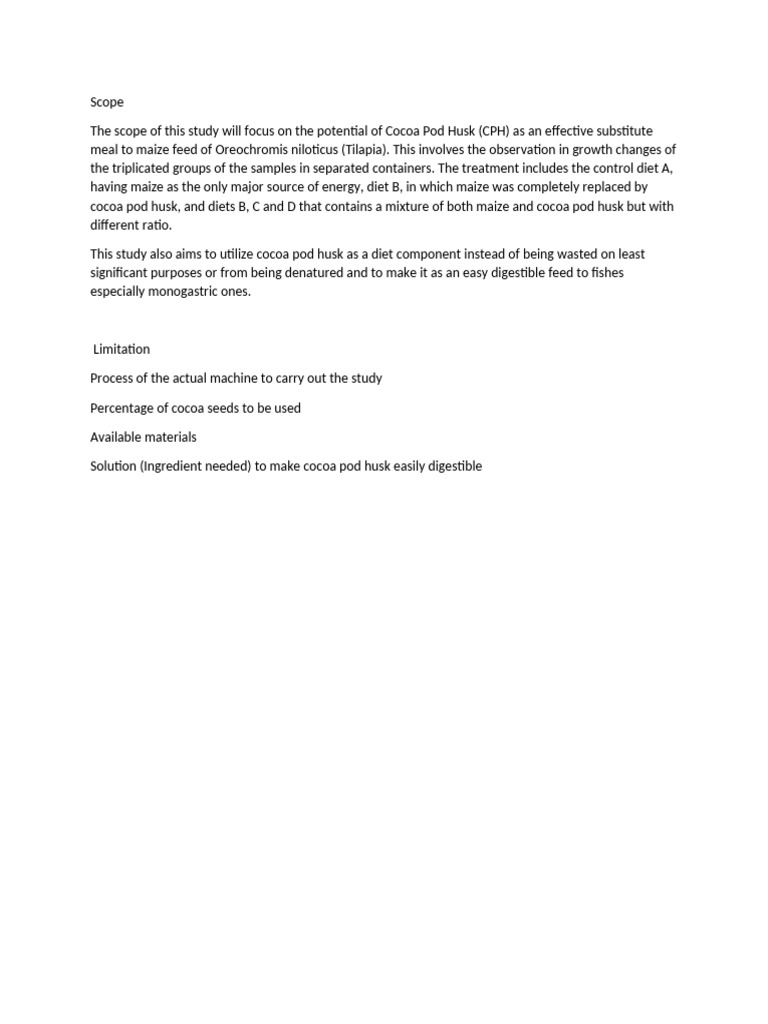 Scope and Limitation | PDF