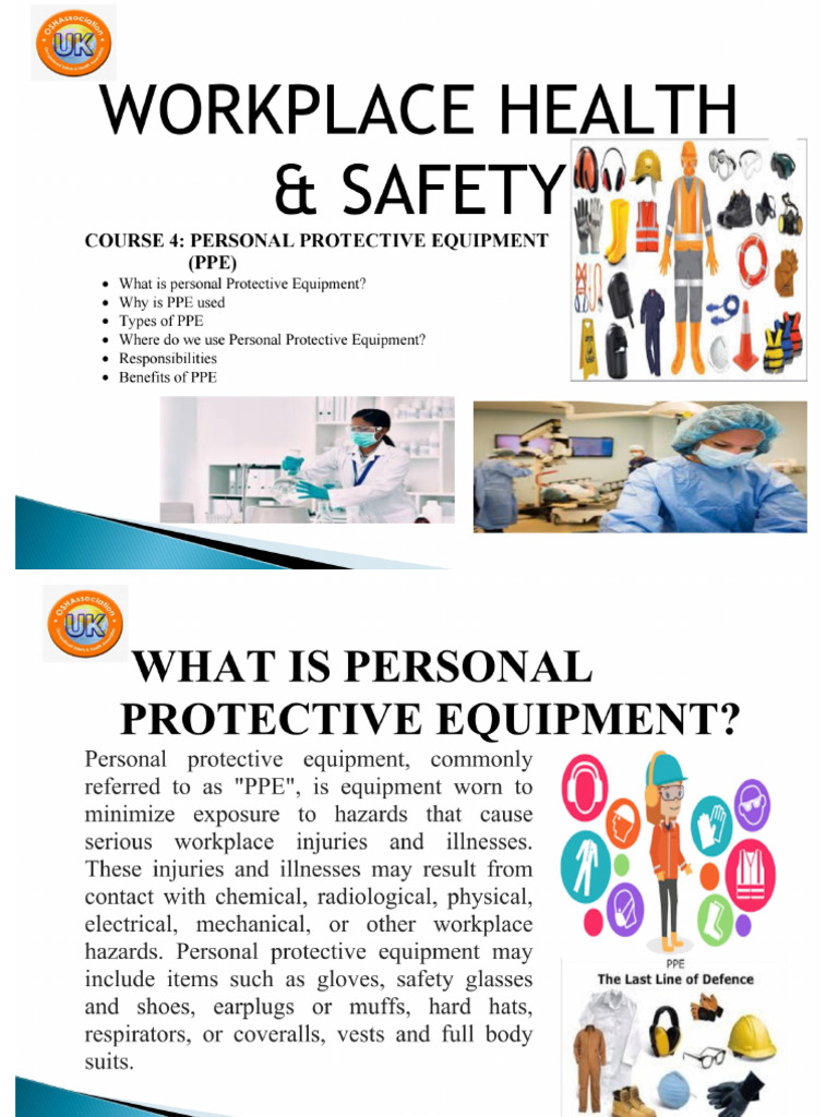 Oshassociation Uk - Workplace Health and Safety Course 4 - Personal Protective Equipment (Ppe)(1 ...