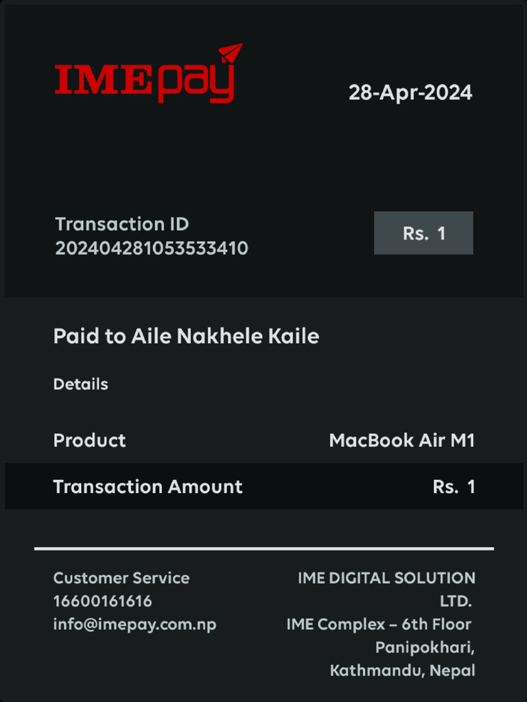 Transaction 1714280954763 | PDF