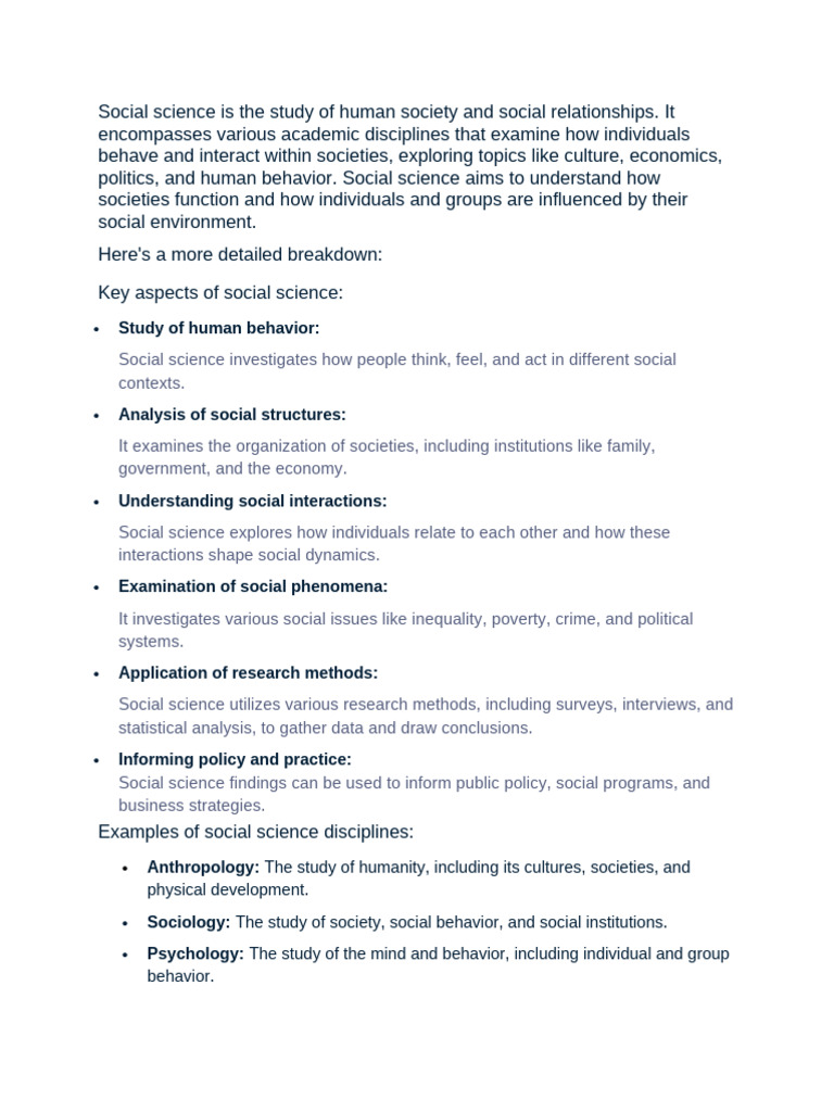 Social Science Is | PDF | Social Sciences | Science